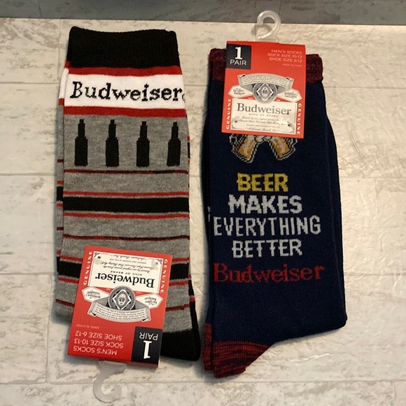 Budweiser | Underwear & Socks | Mens Budweiser Beer Novelty Crew Socks ...